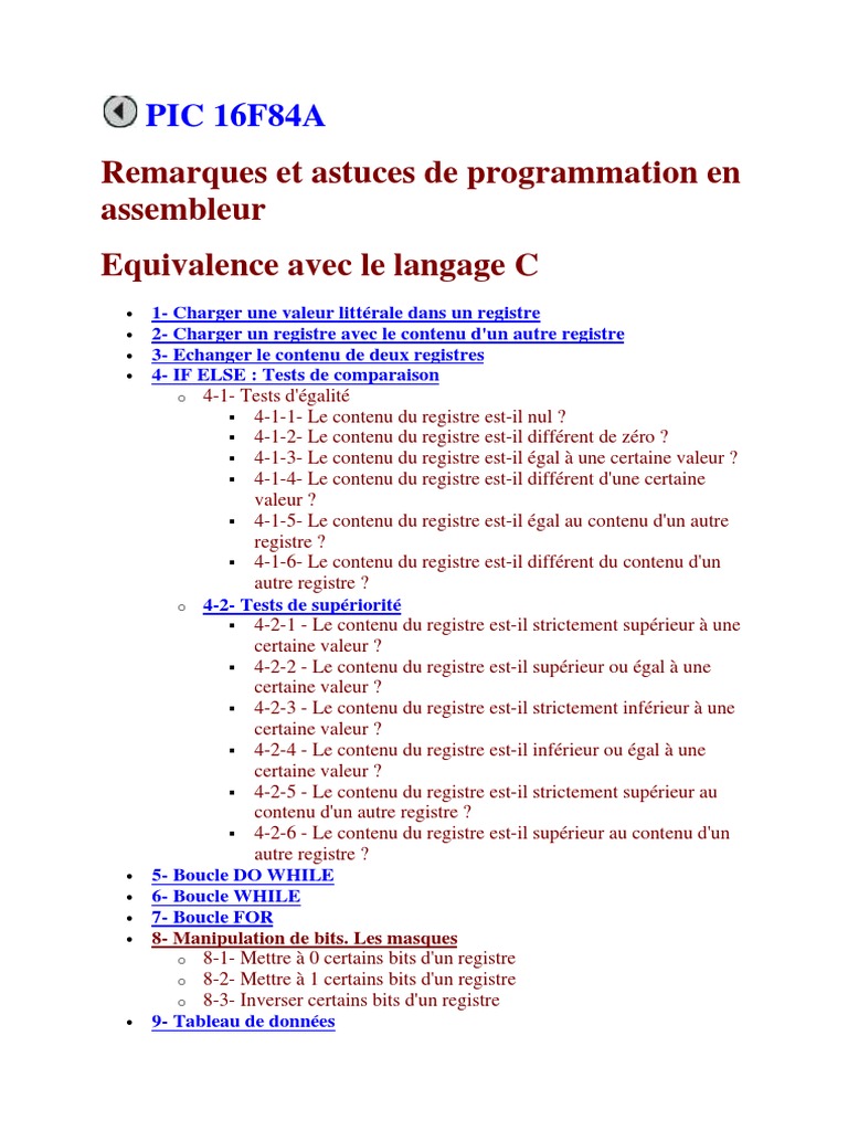 Astuces de Programmation en Assembleur EN C PDF | PDF | Structure de ...