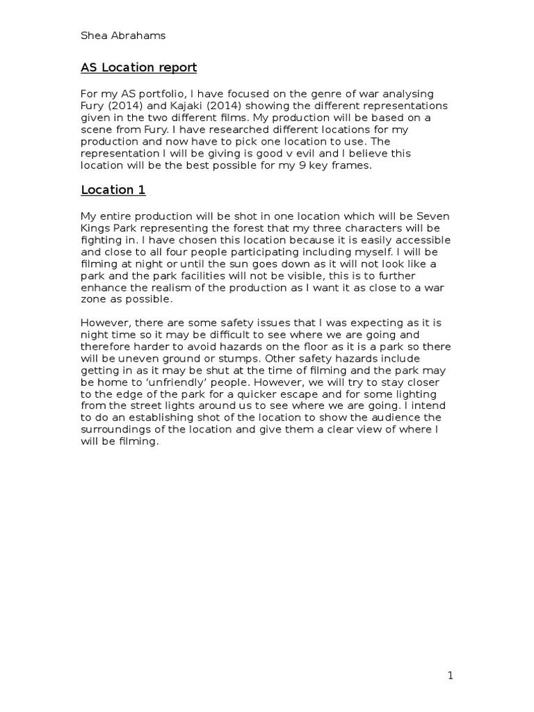 Location Report | PDF