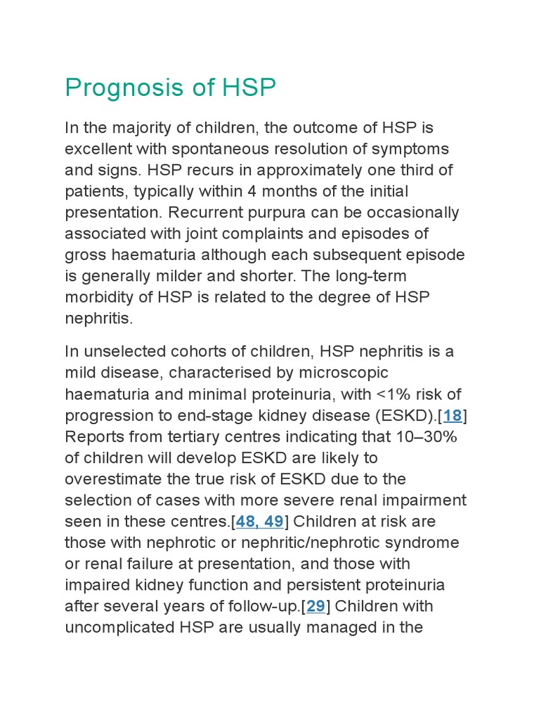 Prognosis of HSP | PDF