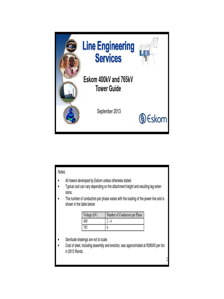 Eskom 400kV and 765kV Tower Guide: An Overview of Eskom's High Voltage ...
