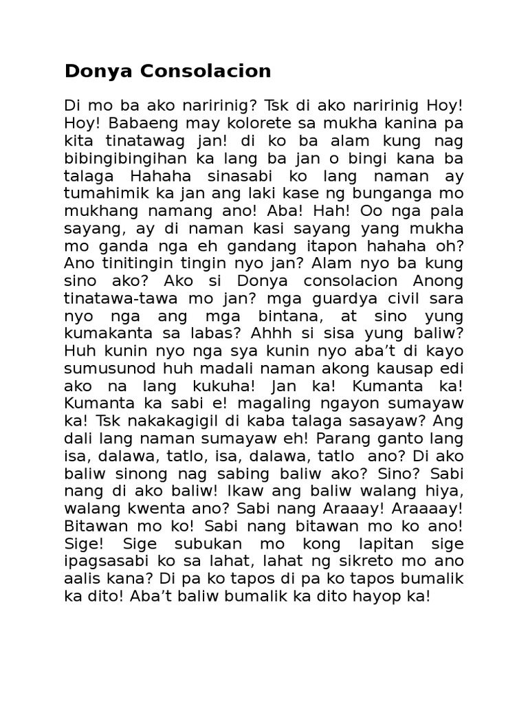 Donya Consolacion | PDF