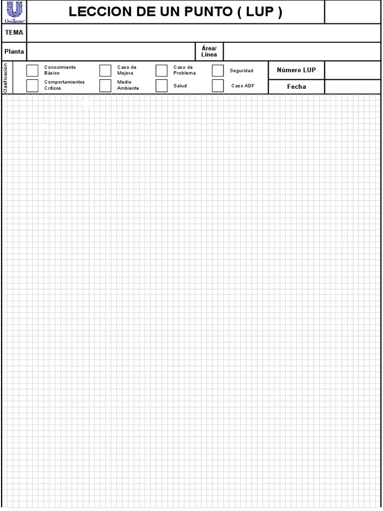 Formato LUP | Ingeniería | Ciencia y Tecnología