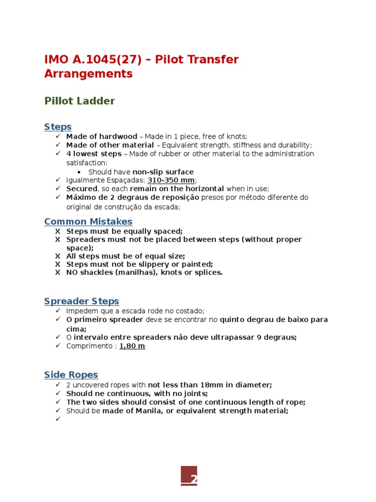 Resumo Pilot Transfer Arrangements | PDF