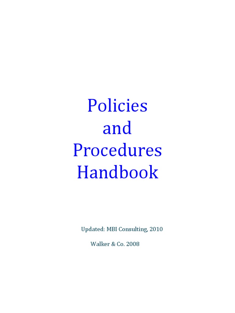 Policies and Procedures Handbook 3 | PDF | Bookkeeping | Board Of Directors