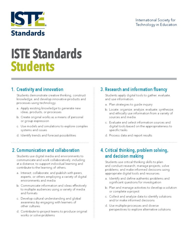 Iste | PDF | Collaboration | Learning