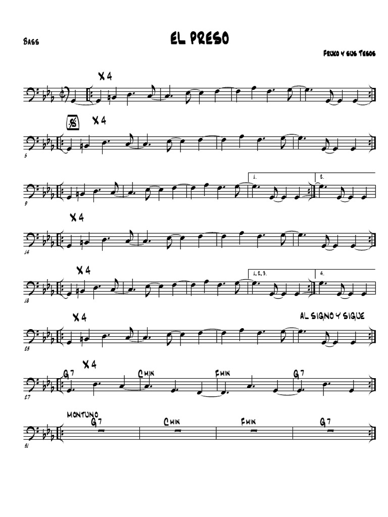 El Preso - Bass PDF | PDF