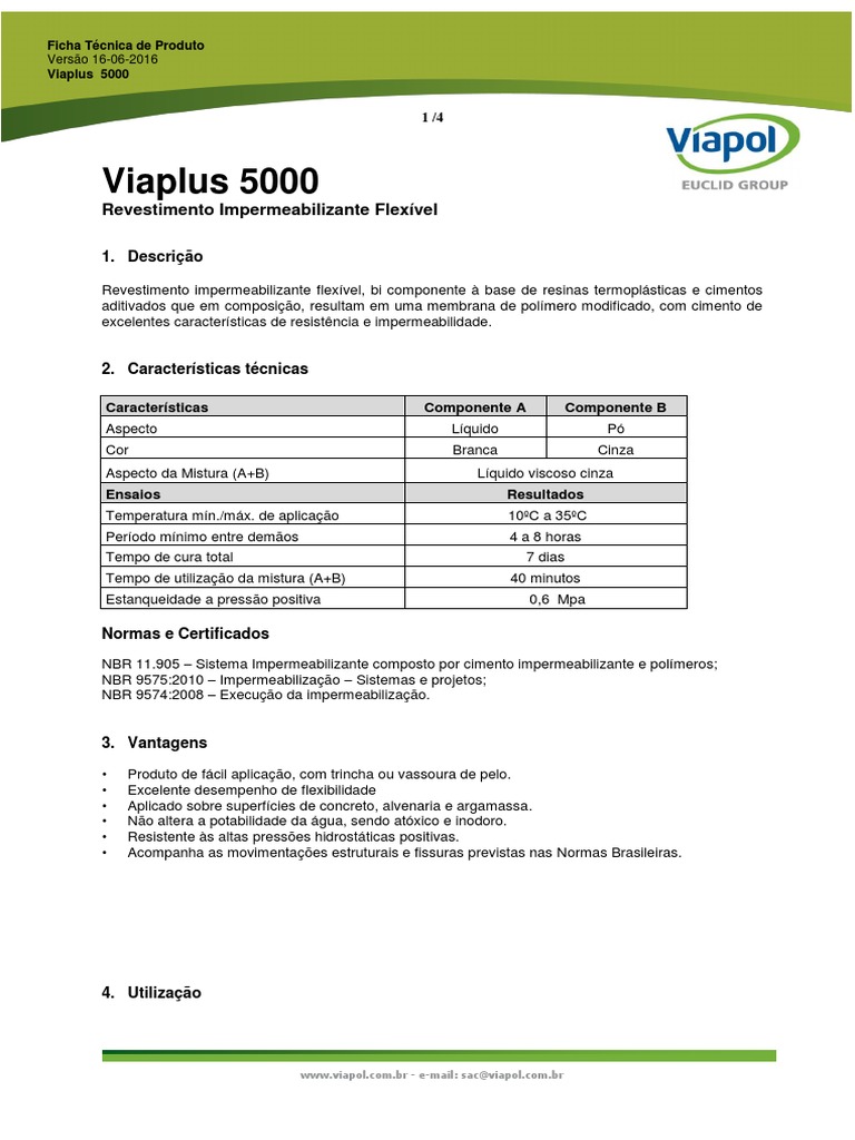 VIAPLUS 5000 | Argamassa | Embalagem e Rotulagem