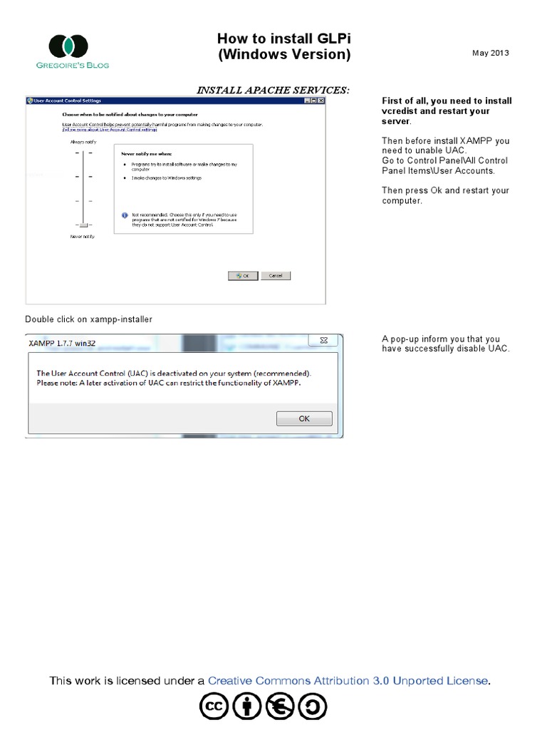 How To Install Glpi Windows Version | PDF | Apache Http Server | My Sql
