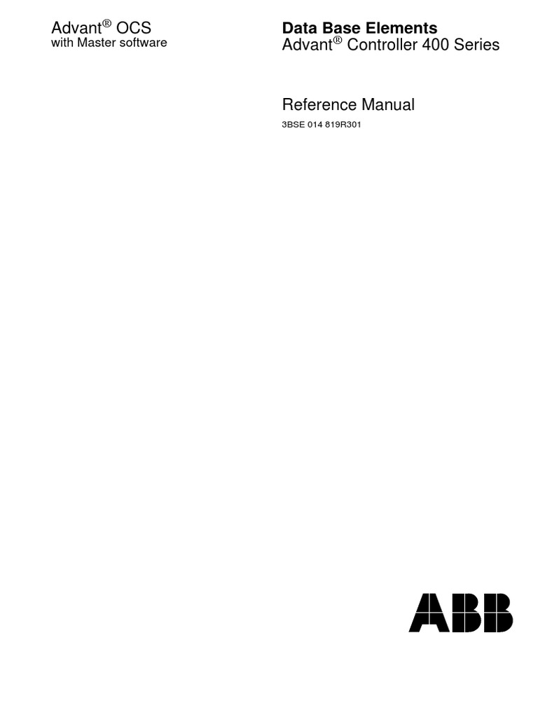 Data Base Element, Advant Controller 400 | PDF | Signal (Electrical Engineering) | Databases