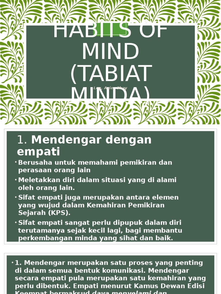 Habits of Mind | PDF