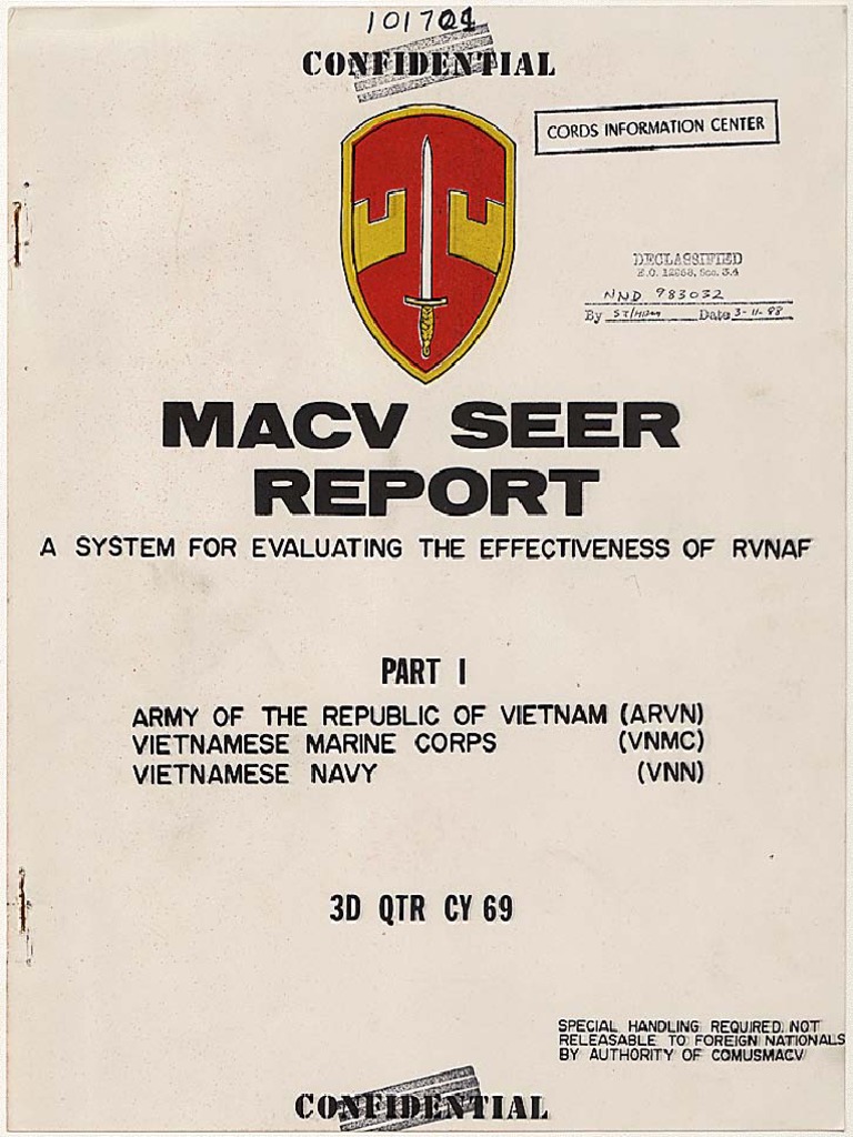 Evaluating RVNAF Effectiveness Q3 1969 | PDF | Military Of Vietnam ...