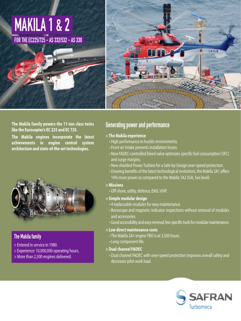 Turbomeca Makila 1 & 2 | PDF | Gas Turbine | Rotating Machines
