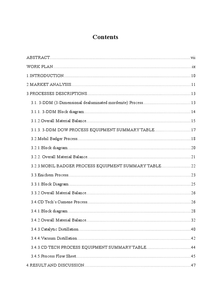 Design of Cumene Producing Plant | PDF | Catalysis | Chemical Reactor