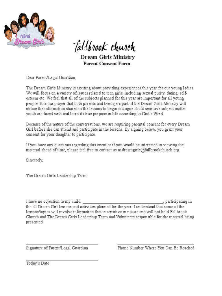 Dream Girls Consent Form 2 | PDF