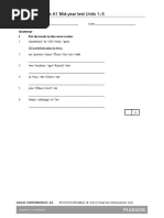 Level A1 English Test PDF | PDF | Leisure