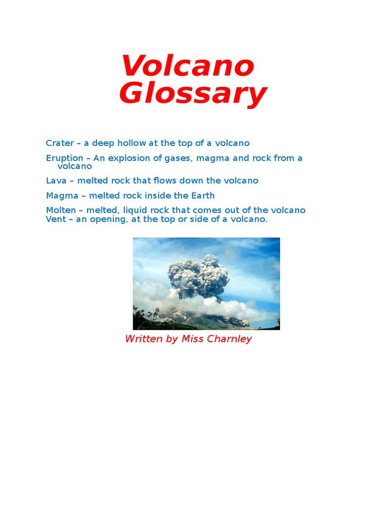 Volcano Glossary of Key Terms | PDF | Volcano | Magma