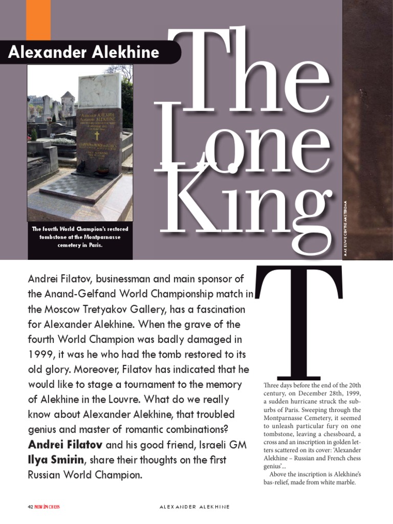 Andrei Filatov Ilya Smirin - Alexander Alekhine The Lone King | PDF ...