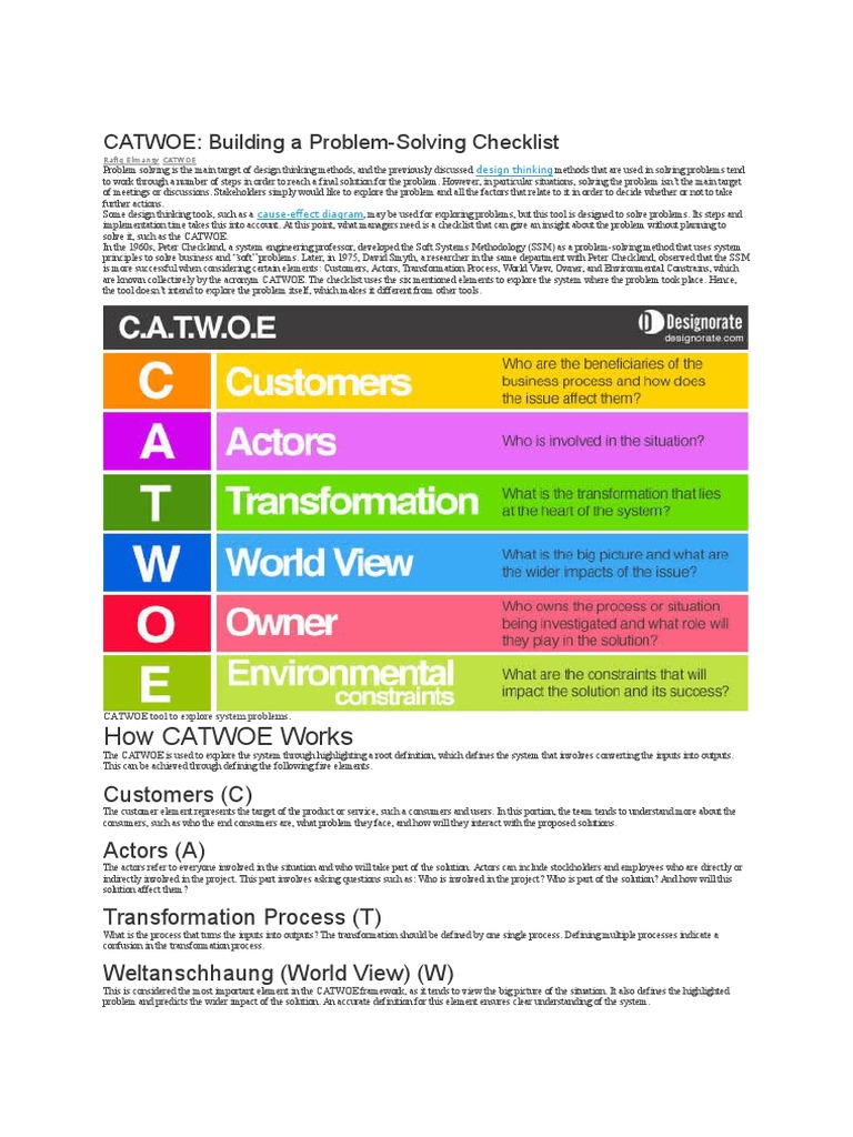 CATWOE.docx | Design Thinking | Advertising