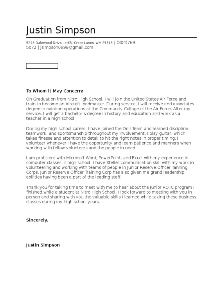 Completer Portfolio Letter of Intro | PDF | Career & Growth