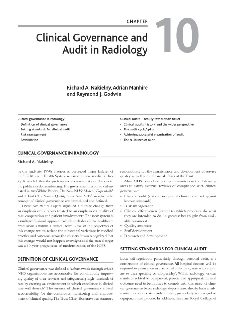 CH 10.audit | PDF | Radiology | Audit