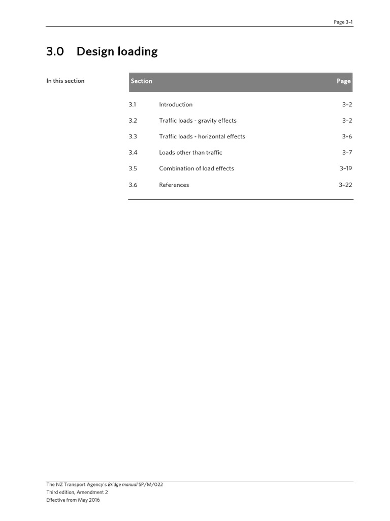 Bridge Manual PDF Section 3 v3.2 | PDF | Structural Load | Traffic