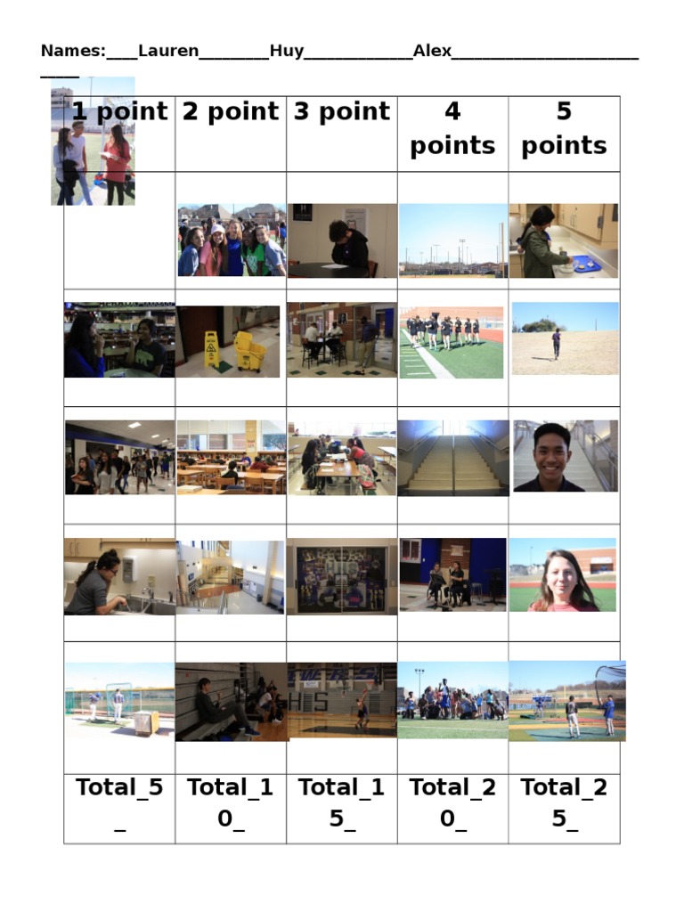 Scavenger Hunt Names | PDF