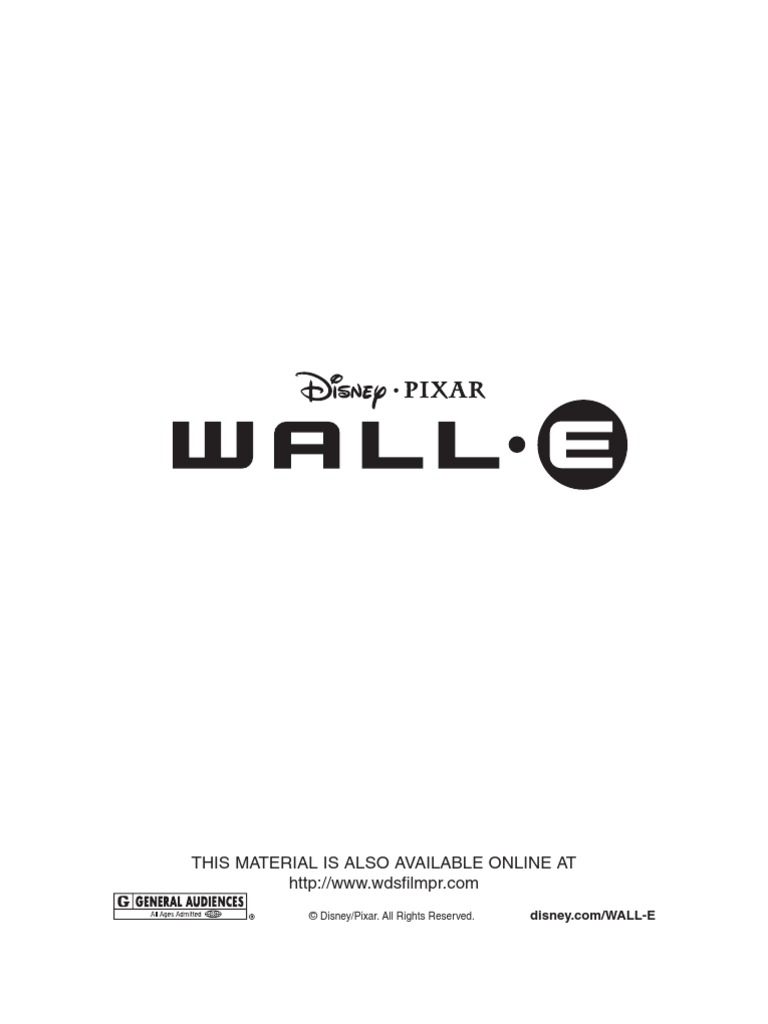 This Material Is Also Available Online At: © Disney/Pixar. All Rights ...