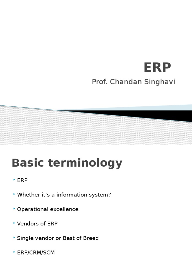 Erp Basics | PDF