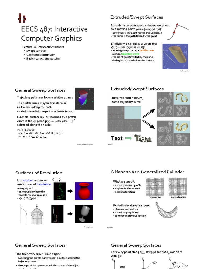 EECS$487:$Interactive$ Computer$Graphics$: Extruded/Swept$Surfaces ...