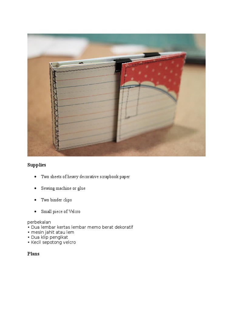 Pembuatan Note Book | PDF | Bookbinding | Scrapbooking