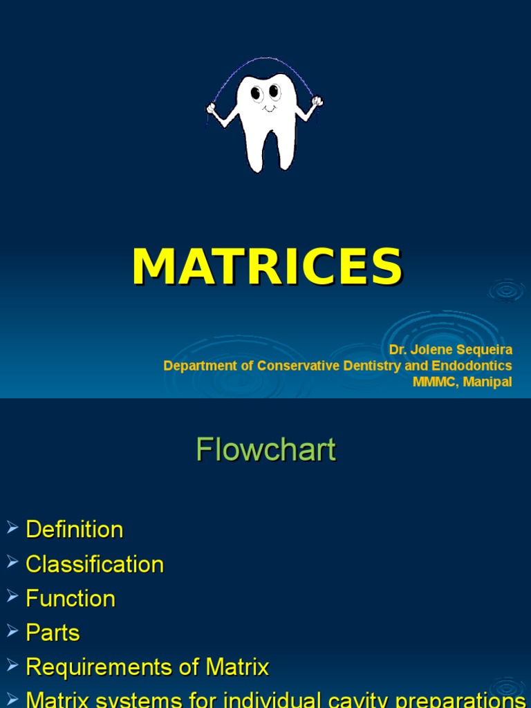 Matrices | PDF | Dental Composite | Anatomical Terms Of Location