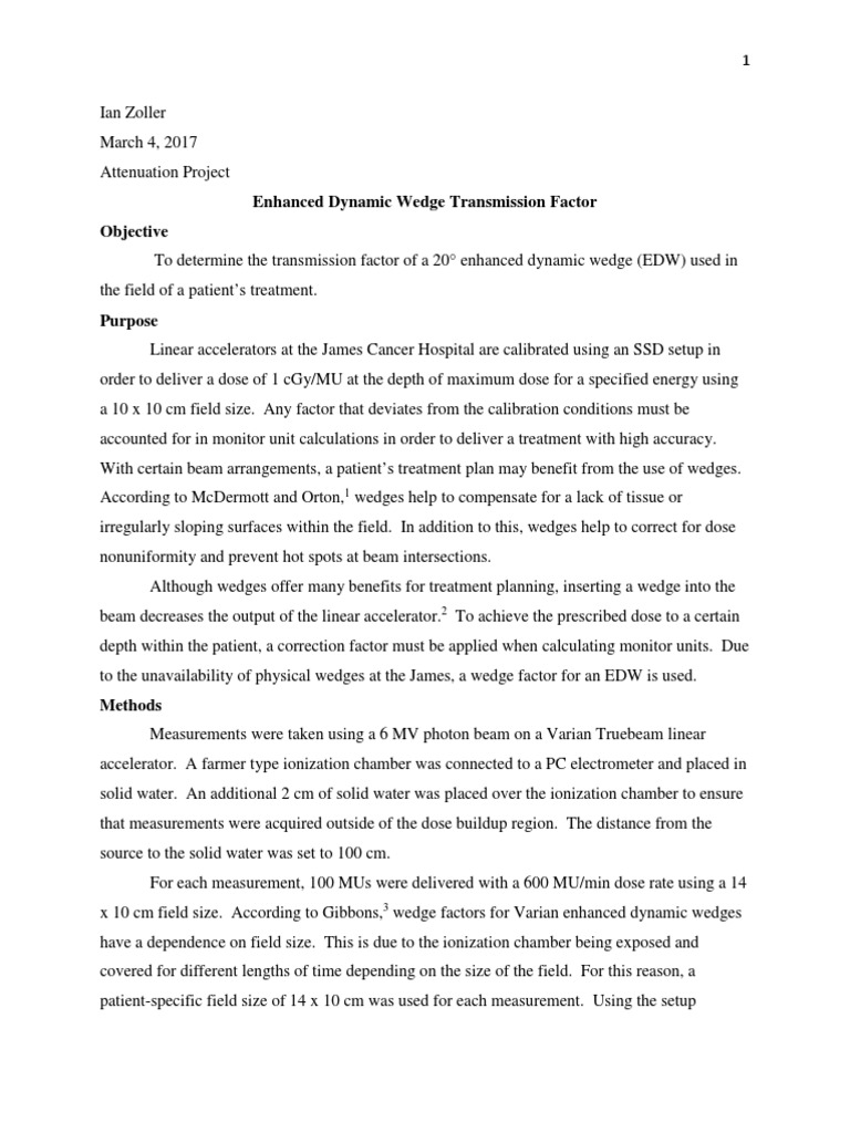 Attenuation Project | PDF | Absorbed Dose | Radiation Therapy