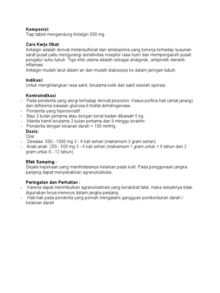 Brosur Kemasan Tablet | PDF