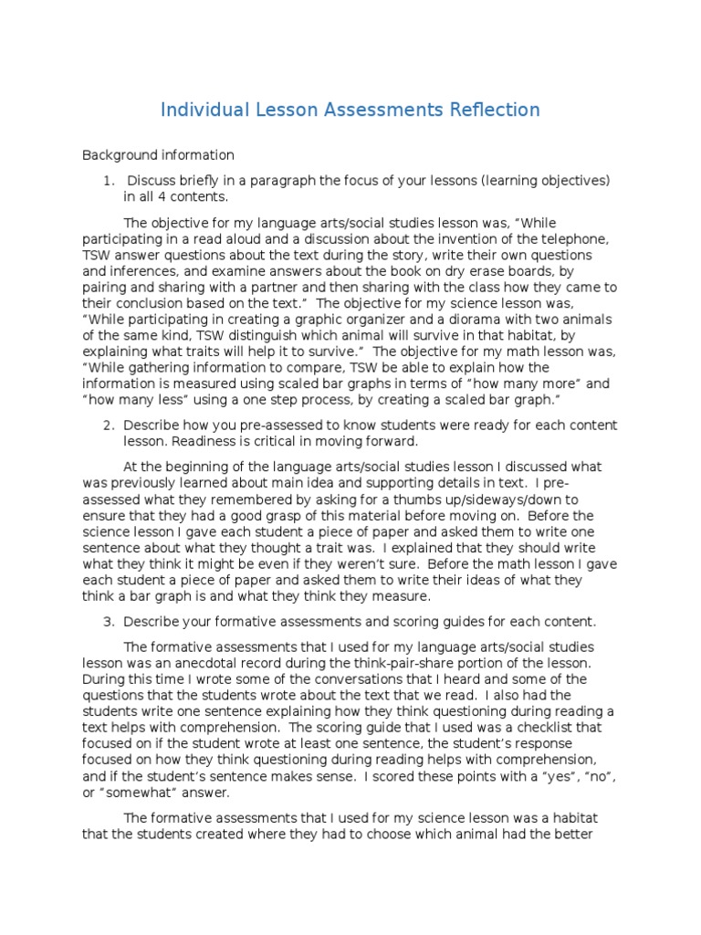 Reflection Teaching Week | PDF | Reading Comprehension | Understanding