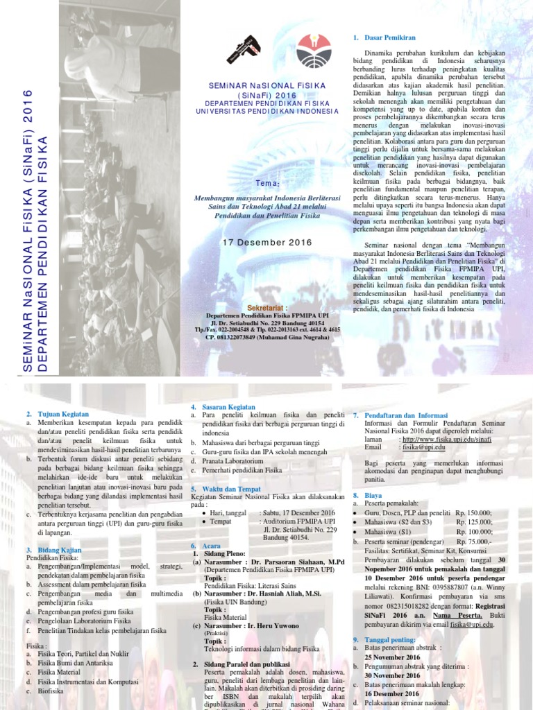 Leaflet - SINAFI 2016 | PDF