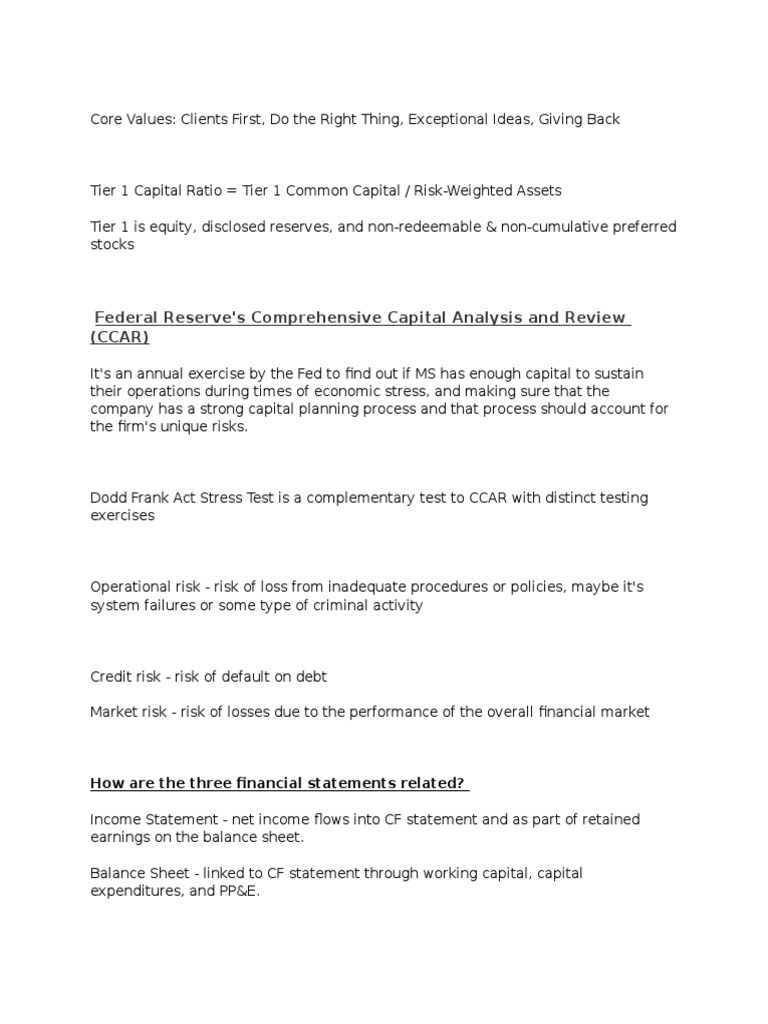 Federal Reserve's Comprehensive Capital Analysis and Review (CCAR ...