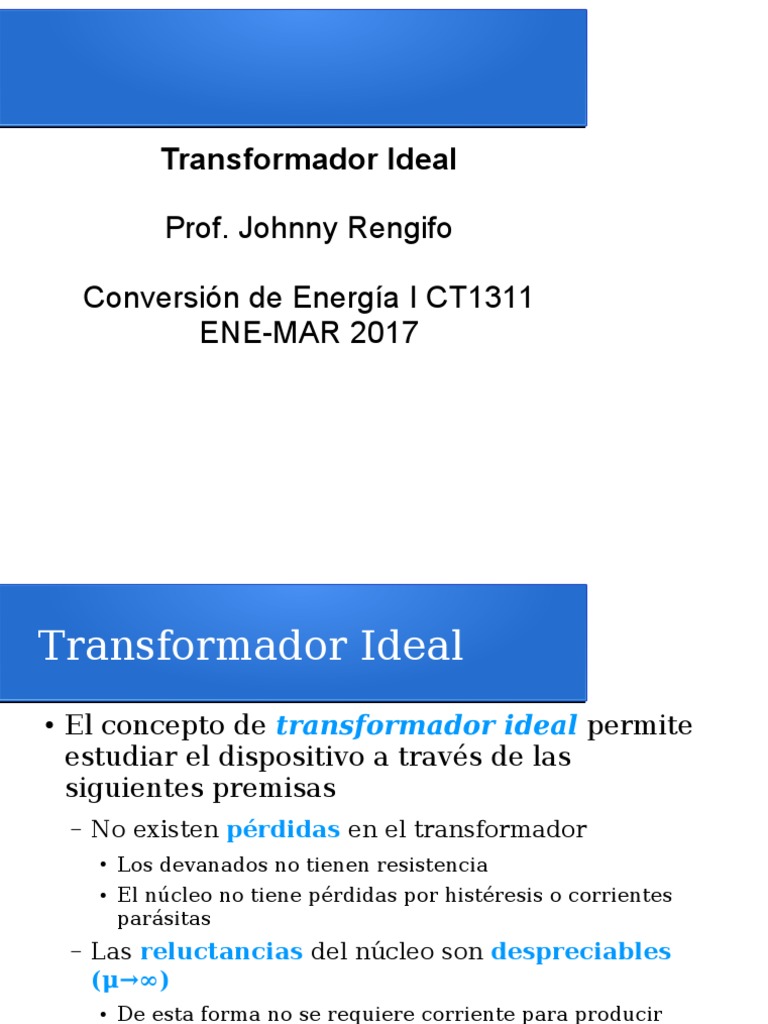 Transformador Ideal | PDF | Transformador | Inductor