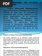 Human Resource Management Police Personnel Policies and Procedures ...