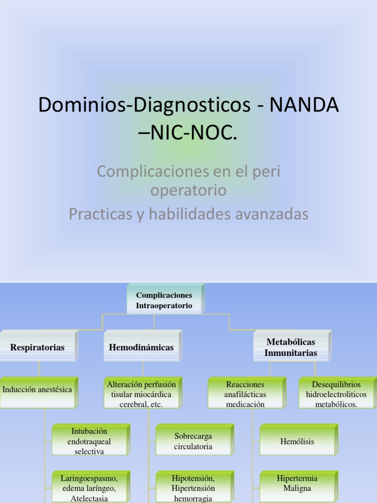 Dominios Diagnosticos NANDA –NIC NOC | Sistema respiratorio | Choque ...