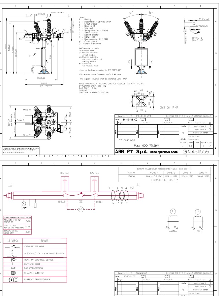 ABB Plano PASS MOO 72,5 KV PDF | PDF