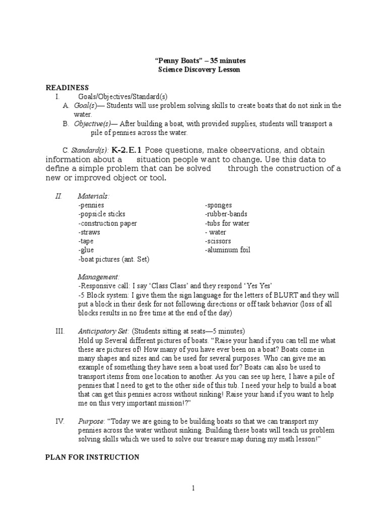 Discovery Lesson 1 | PDF | Cognition | Learning