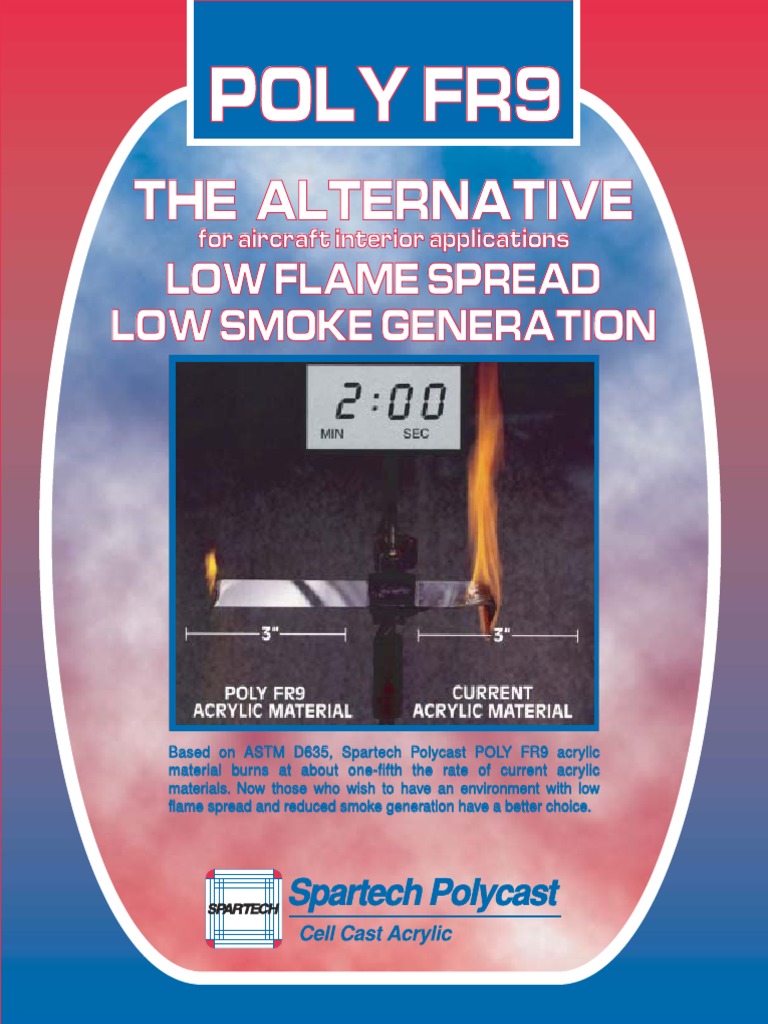Spartech Polycast FR9 | PDF | Poly(Methyl Methacrylate) | Smoke