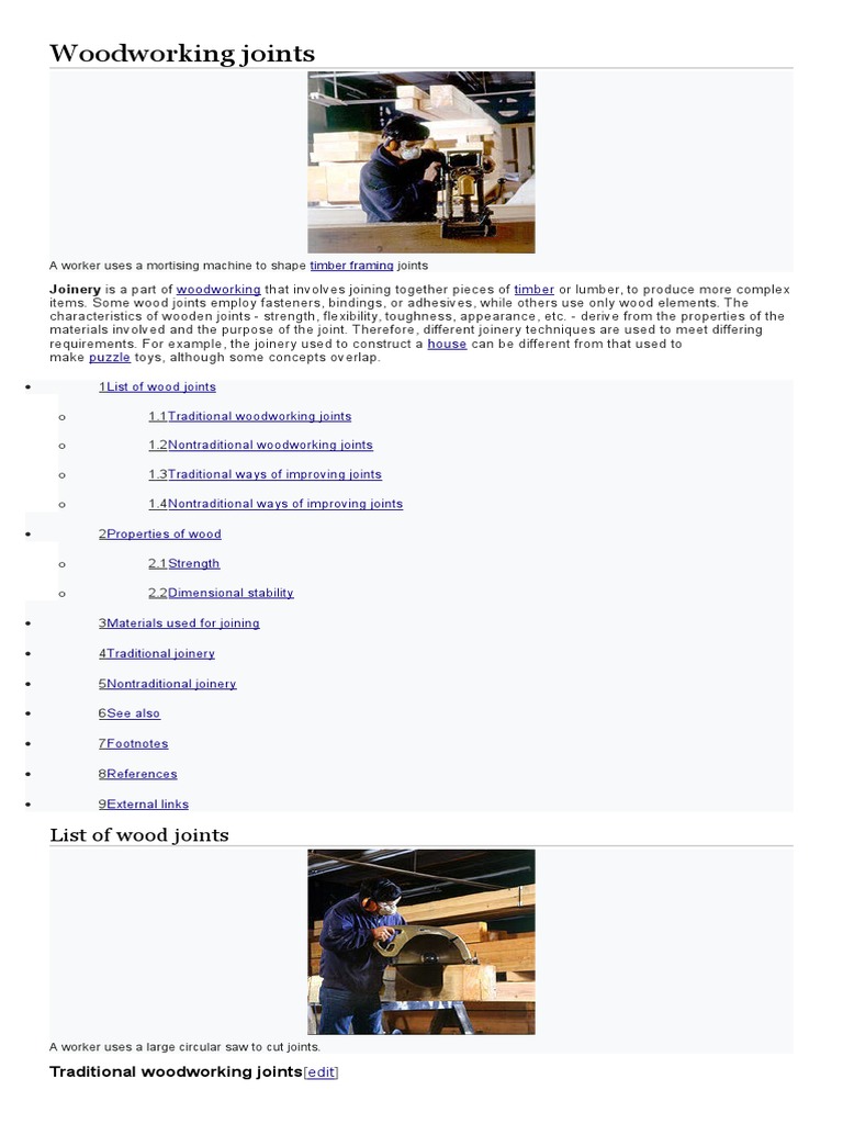 Woodworking Joints: List of Wood Joints | PDF | Manmade Materials ...