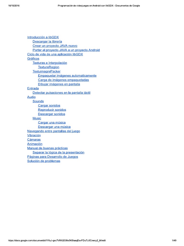 Programación de Videojuegos en Android Con LibGDX | PDF