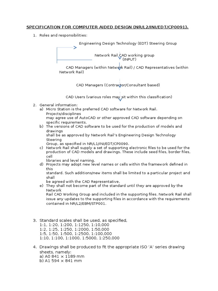 CAD Specification for Network Rail Projects | PDF | Computer Aided ...