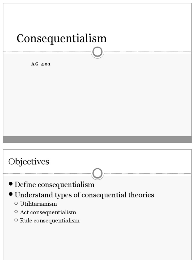 7 - Consequentialism & Utilitarianism | PDF | Utilitarianism | Choice