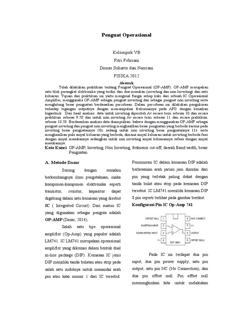 Penguat Operasional | PDF