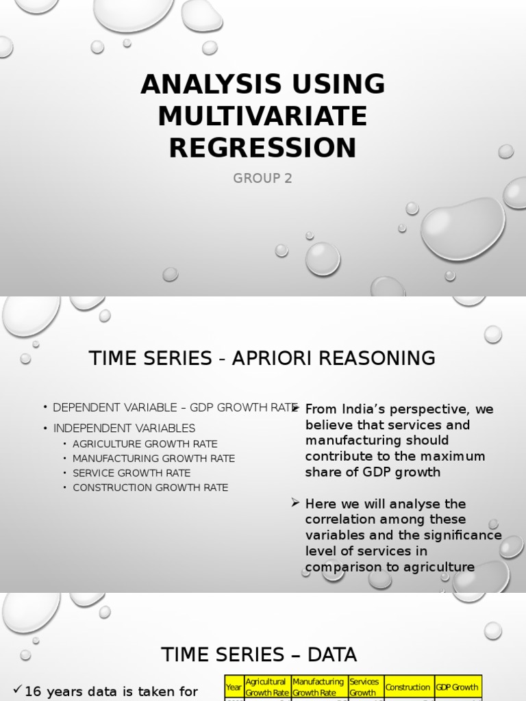 Analysis Using Multivariate Regression: Group 2 | PDF | Errors And Residuals | Correlation And ...