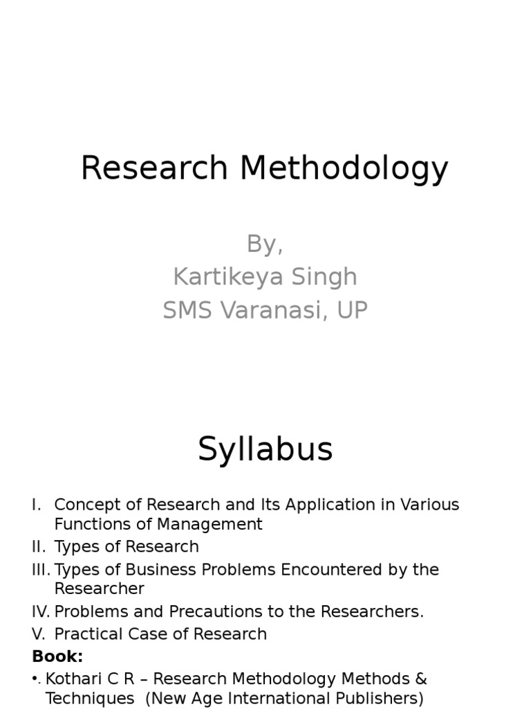 Research Methodology | PDF | Stratified Sampling | Sampling (Statistics)