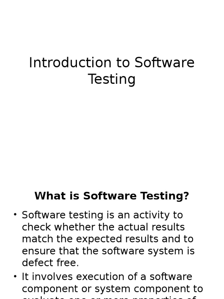 Introduction To Software Testing | PDF | Software Testing ...